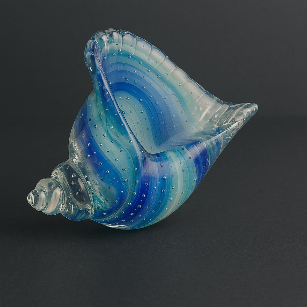 Seafoam Conch Shell Glass Art – Kenjasper